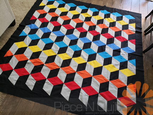 Piece N Quilt: Cube Quilt - Custom Machine Quilting by Natalia Bonner