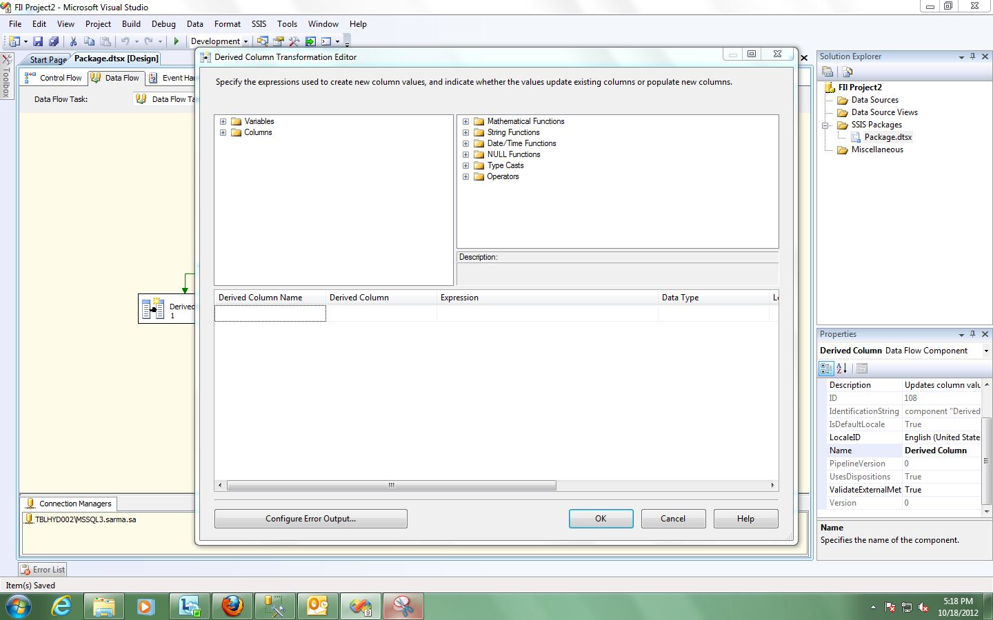 TechInfoBI: SSIS-Conditional Split Transformation ScreenShots