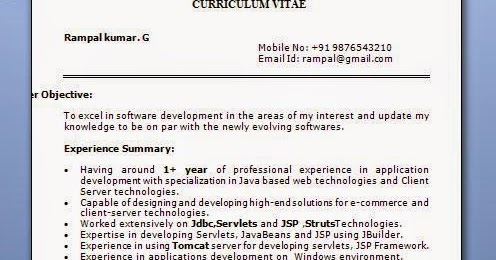 how to write resume for job application