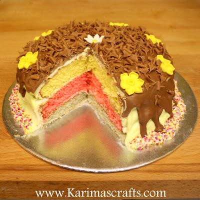 Karima's Crafts: Chocolate Covered Sandwich Cake recipe