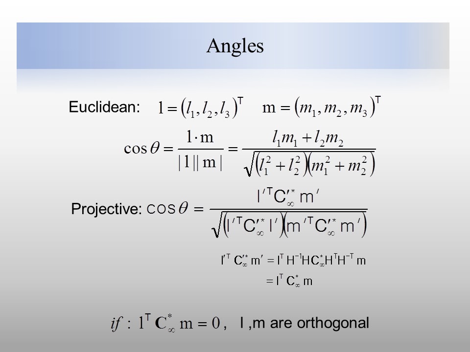 공부: Multiple View Geometry (3)Cont.