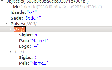 Arrays en documentos con Mongodb con JGMongo