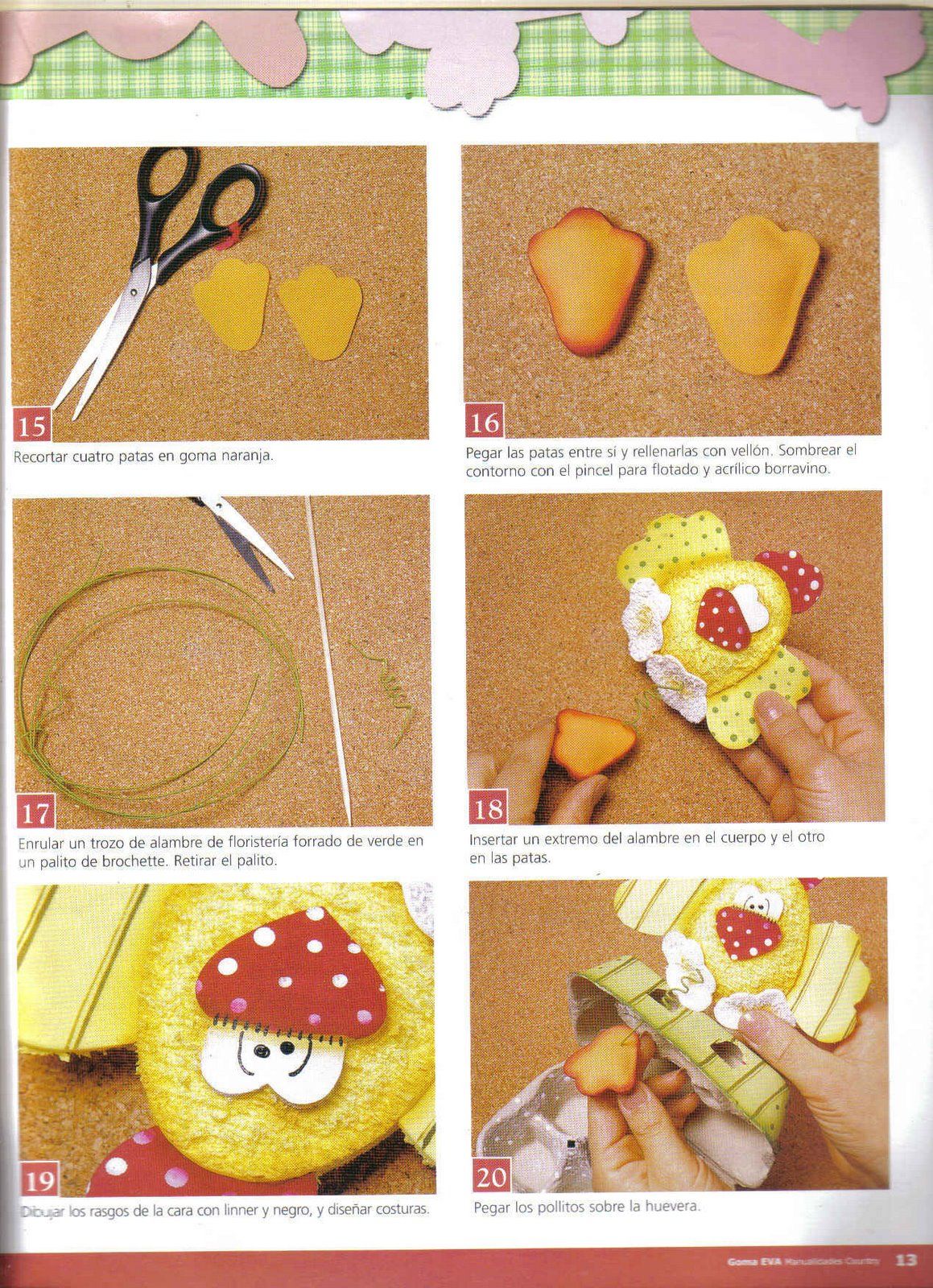 Un pollito en foami - Imagui