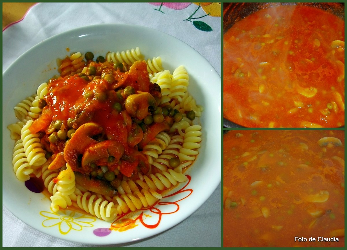 A Cláudia na Cozinha?!: Massa espiral com molho de tomate, cogumelos e ...