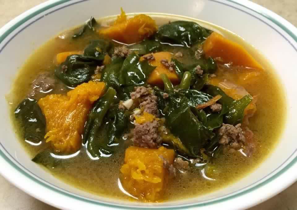 Giniling with Alugbati at Kalabasa