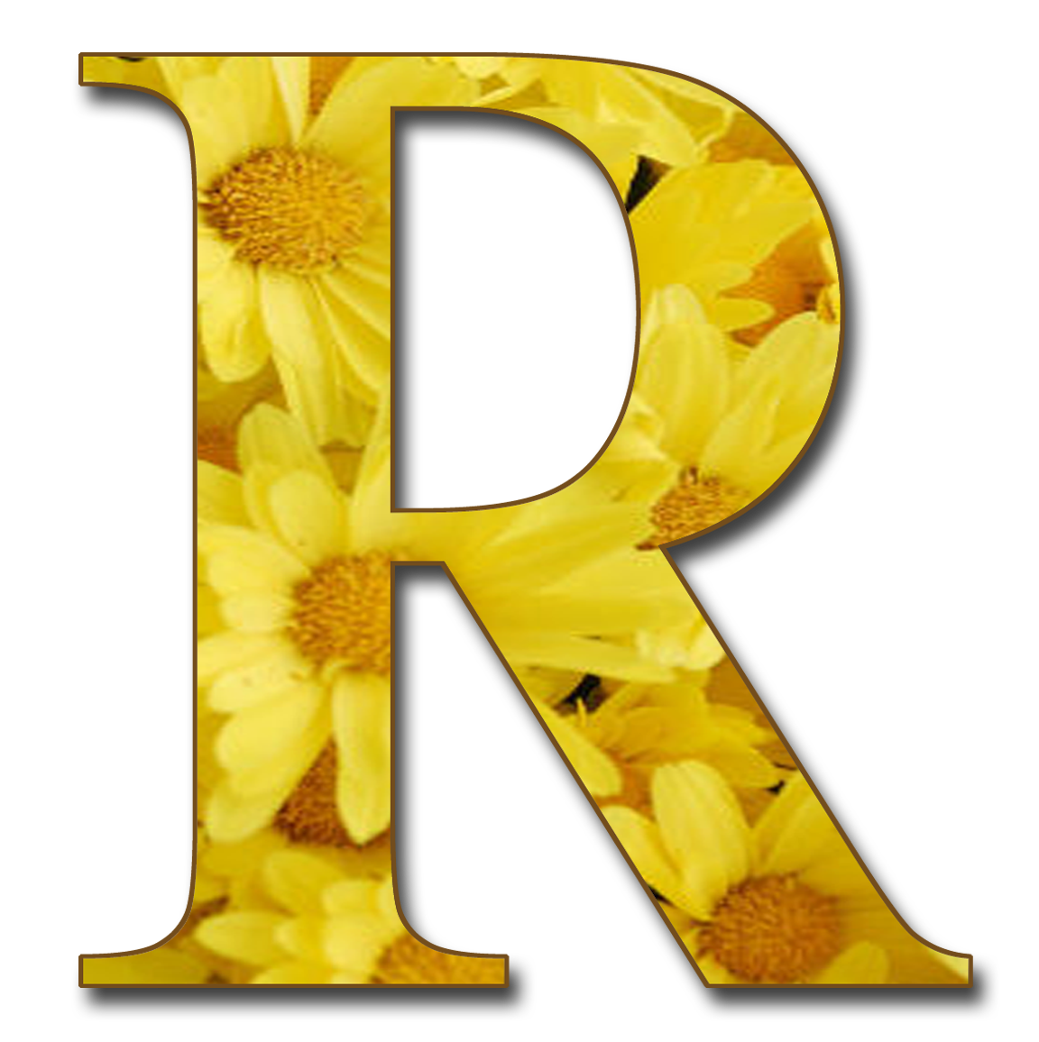 GRANNY ENCHANTED'S BLOG: Free Yellow Floral Alphabet