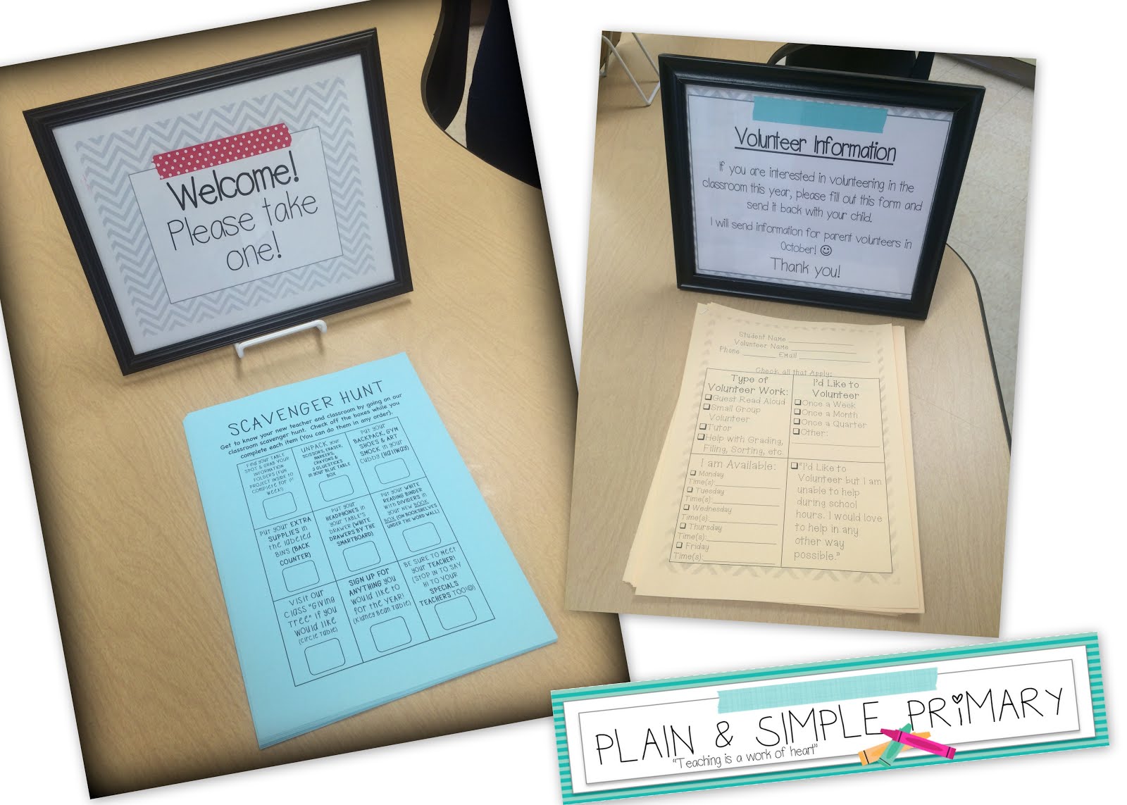Plain and Simple Primary: Open House (and Back to School Night)