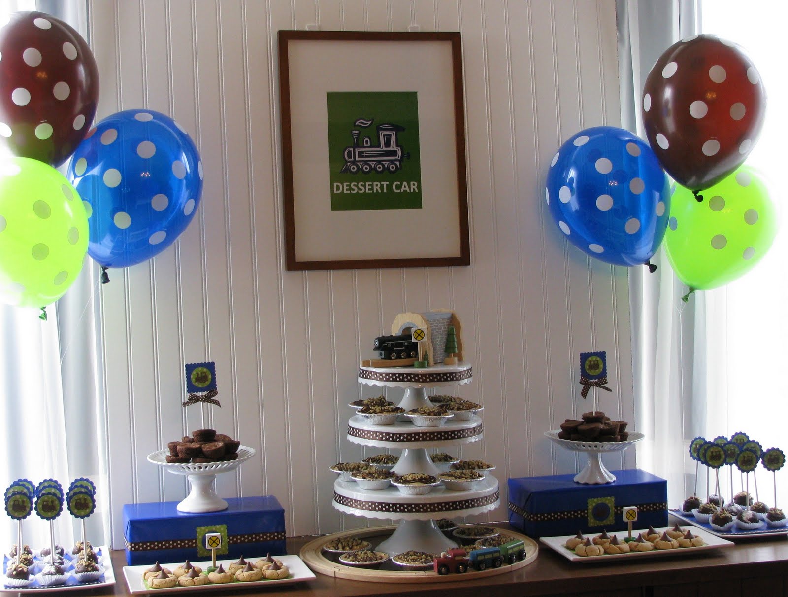 Sheek Shindigs: A Train Themed Baby Shower Dessert Table