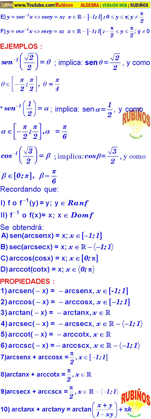 LA FUNCIÓN INVERSA EJERCICIOS RESUELTOS PDF
