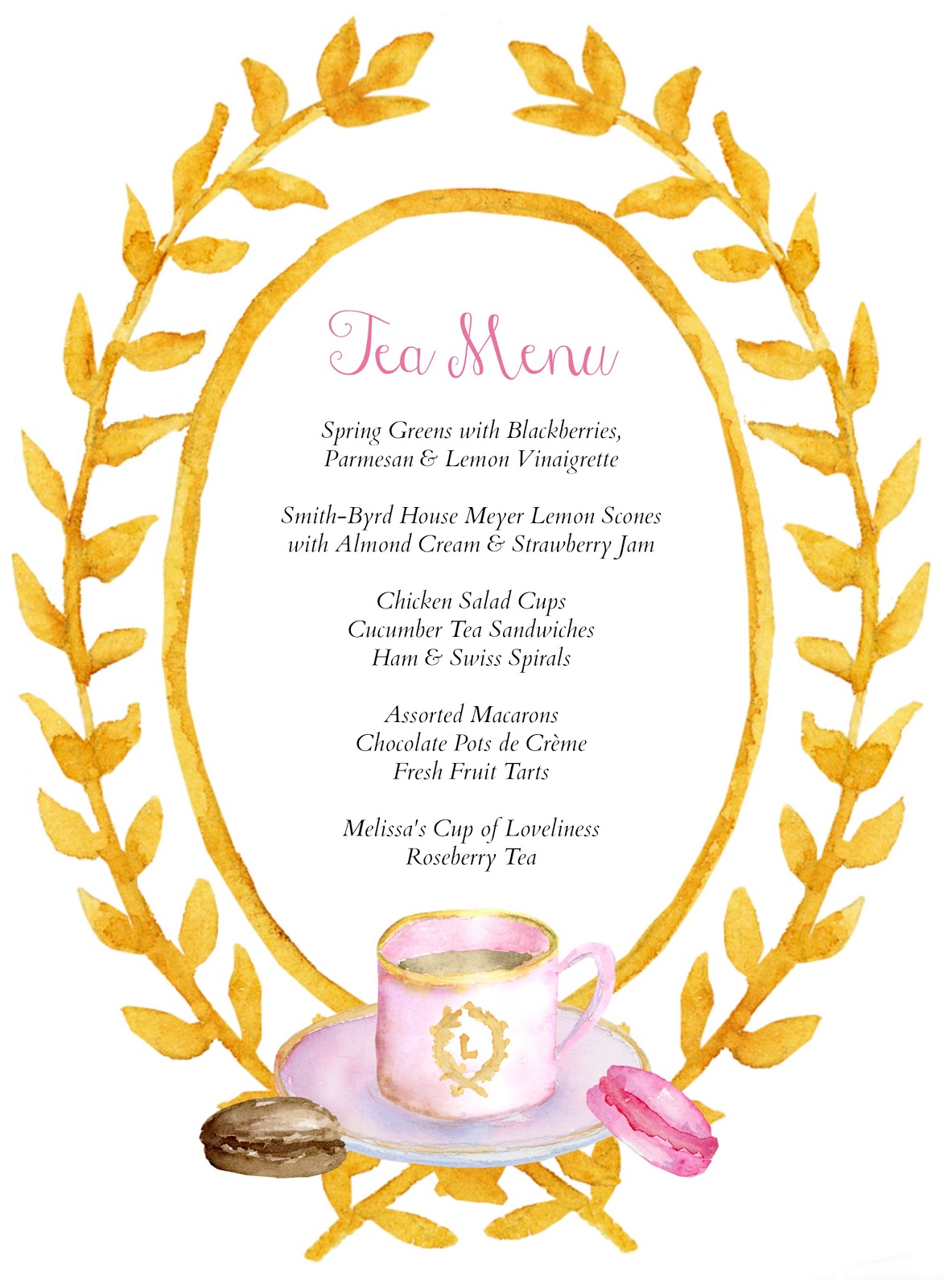A Little Loveliness: A Graduation Tea Party Menu