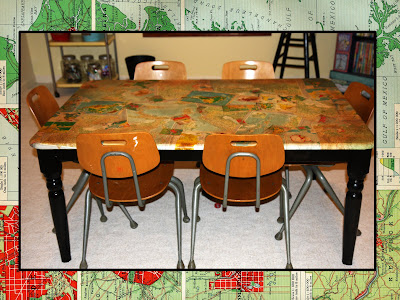 Vintage Creations: Decoupage Map Table