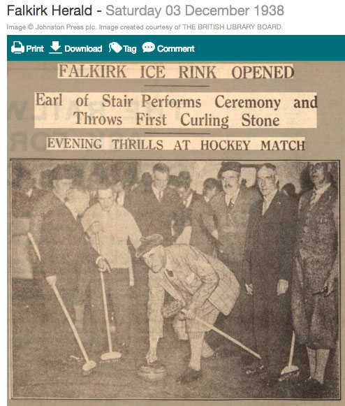 Curling History: The Falkirk Ice Rink and the British Open Competition