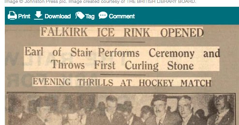 Curling History: The Falkirk Ice Rink and the British Open Competition