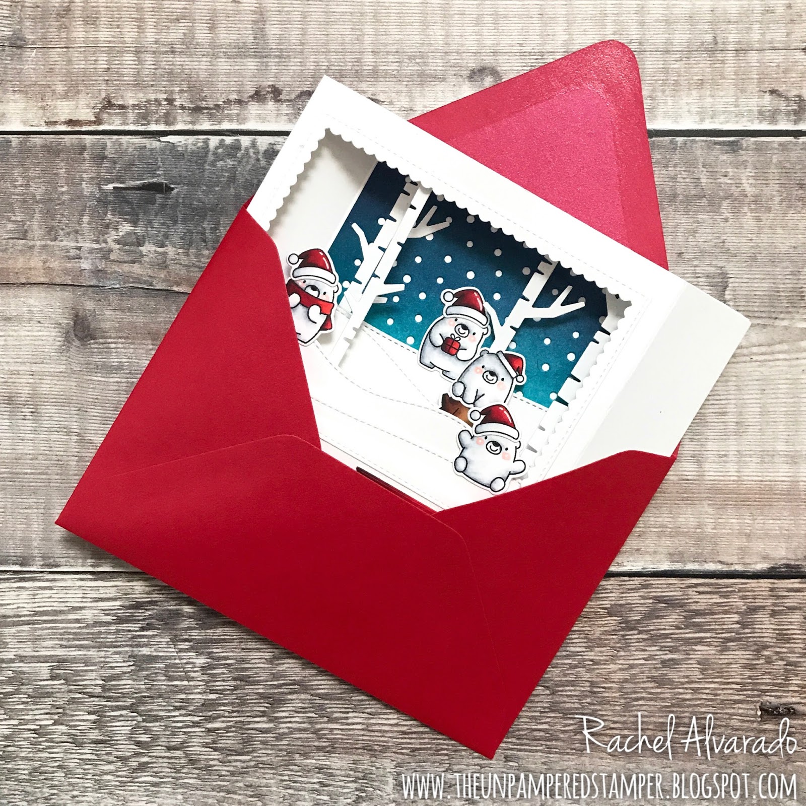 The Unpampered Stamper: BB Bitty Bears Shadow Box Card - My Favorite Things