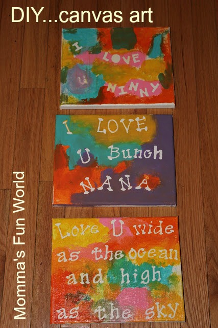 Momma's Fun World: Canvas paint fun