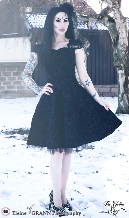 The Gothic Shop Blog: Flocked 50's Tattoo Dress - Eleine