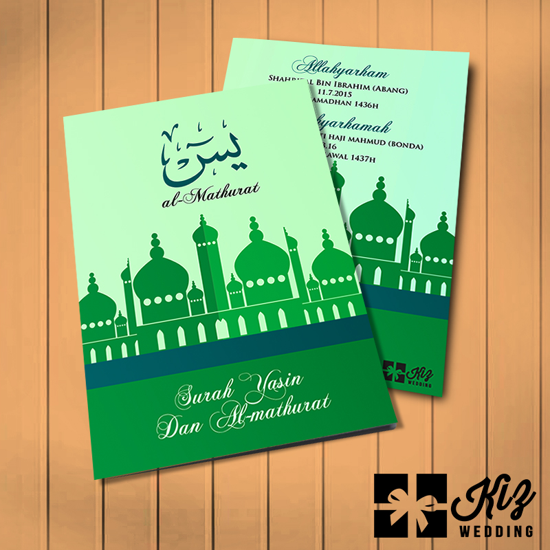 Kiz Wedding: Contoh Design Yasin Custom Made Puan Lidya
