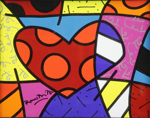 RL Arts: Romero-Britto Inspired Hearts - Valentiene's Day Fun!