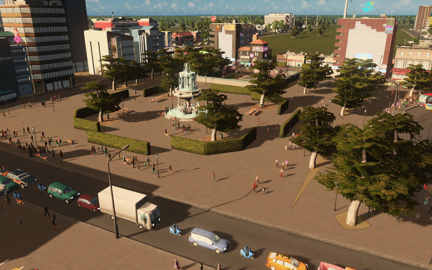 Cities: Skylines Experiments: Making Nice Public Squares