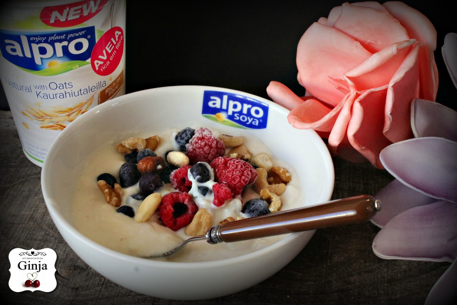 As várias faces da Ginja: Iogurte de soja e aveia {Alpro}