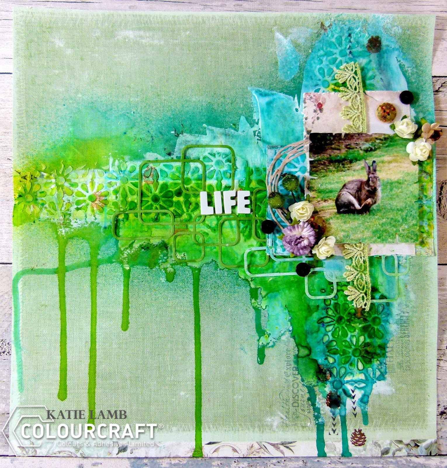 Creating Mixed Media Backgrounds With Brusho Powders | Life in a Snapshot