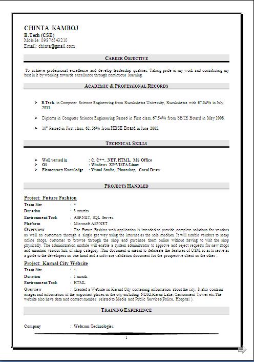 ahpra cv format free download