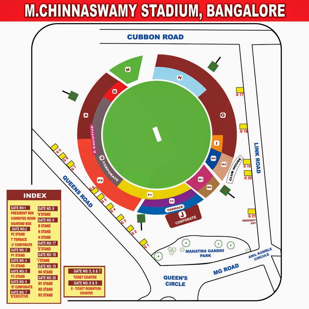 M Chinnaswamy Stadium IPL 7 Venue: Bangalore IPL 2014 Match Schedule ...