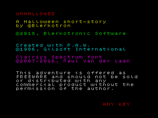 Indie Retro News: Unhallowed - Spooky text based adventure gets a ...