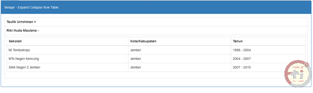 Cara Membuat Expand/Collapse Table Rows dengan Bootstrap dan JQuery ... Cara Membuat Expand/Collapse Table Rows dengan Bootstrap dan JQuery ...