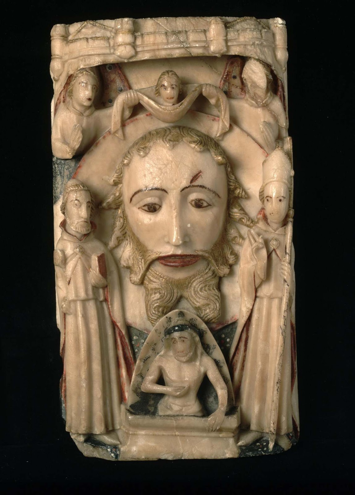 Spencer Alley: English alabaster heads of St John the Baptist, 15th century
