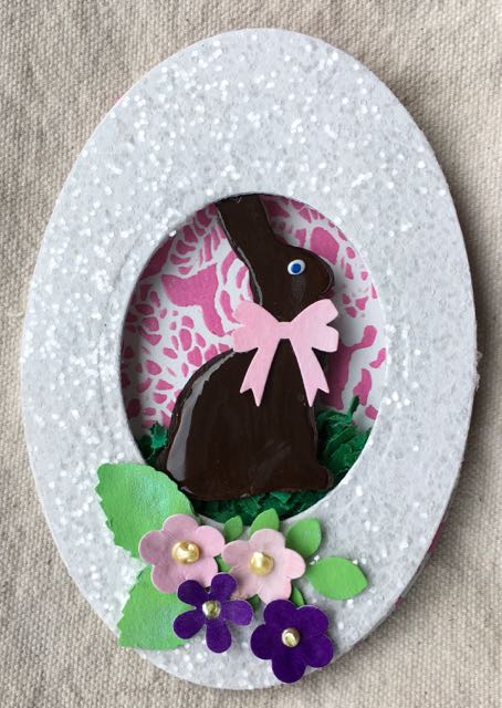 Chocolate Bunny Easter Cards - Paper Glitter Glue