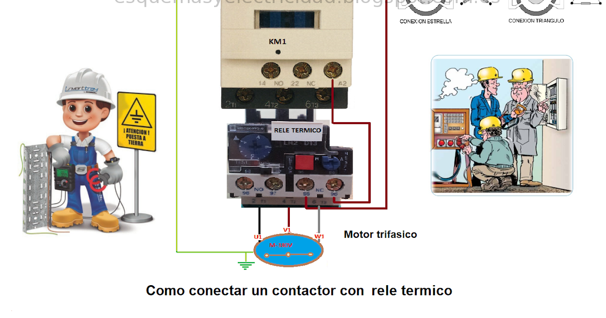 Esquemas eléctricos: Como conectar un contactor con relé termico