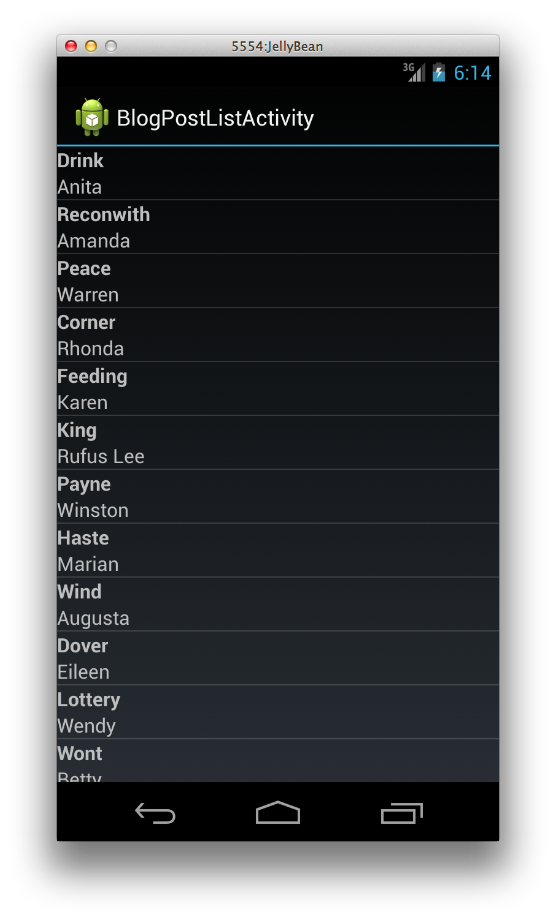 Atavistic Software Listview Basics For Android Using A Customadapter