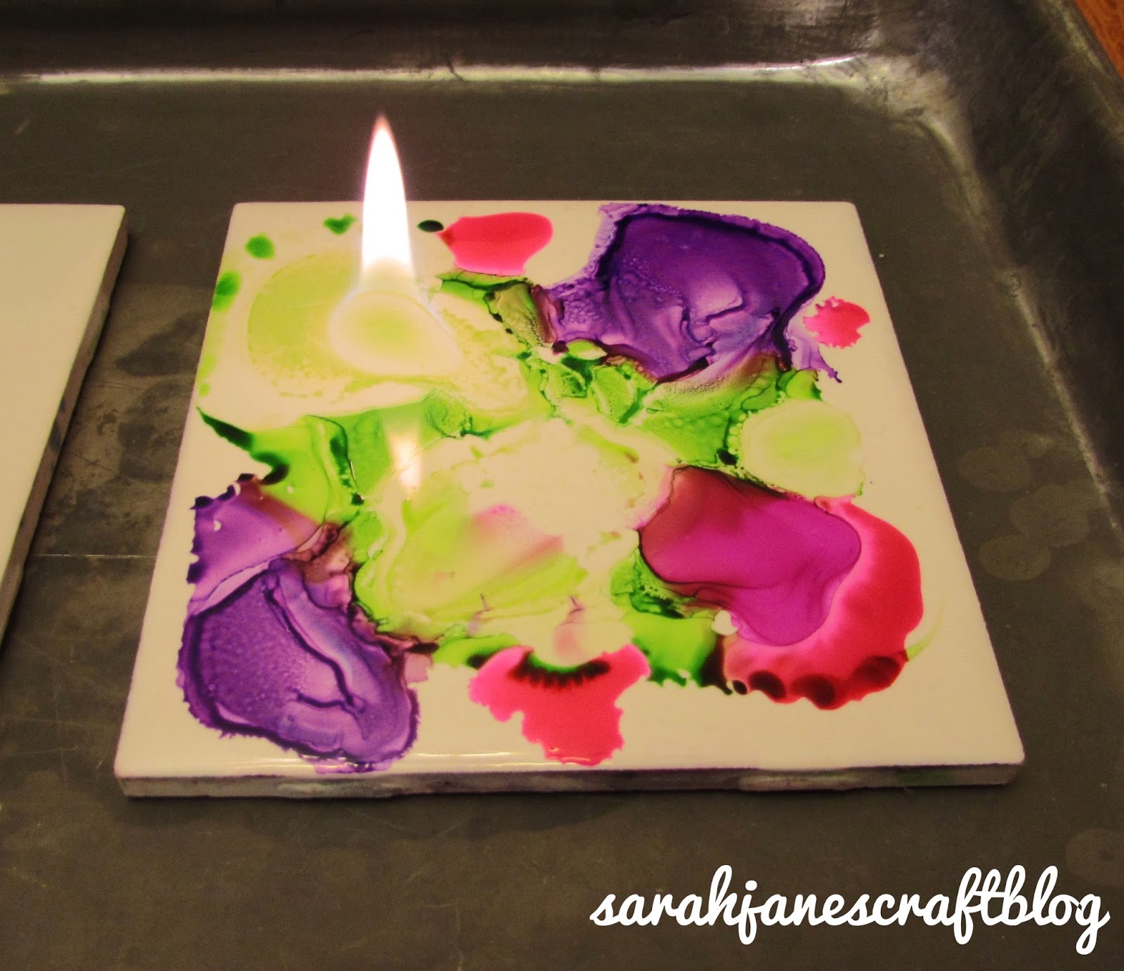 Fired Alcohol Ink Ceramic Tiles