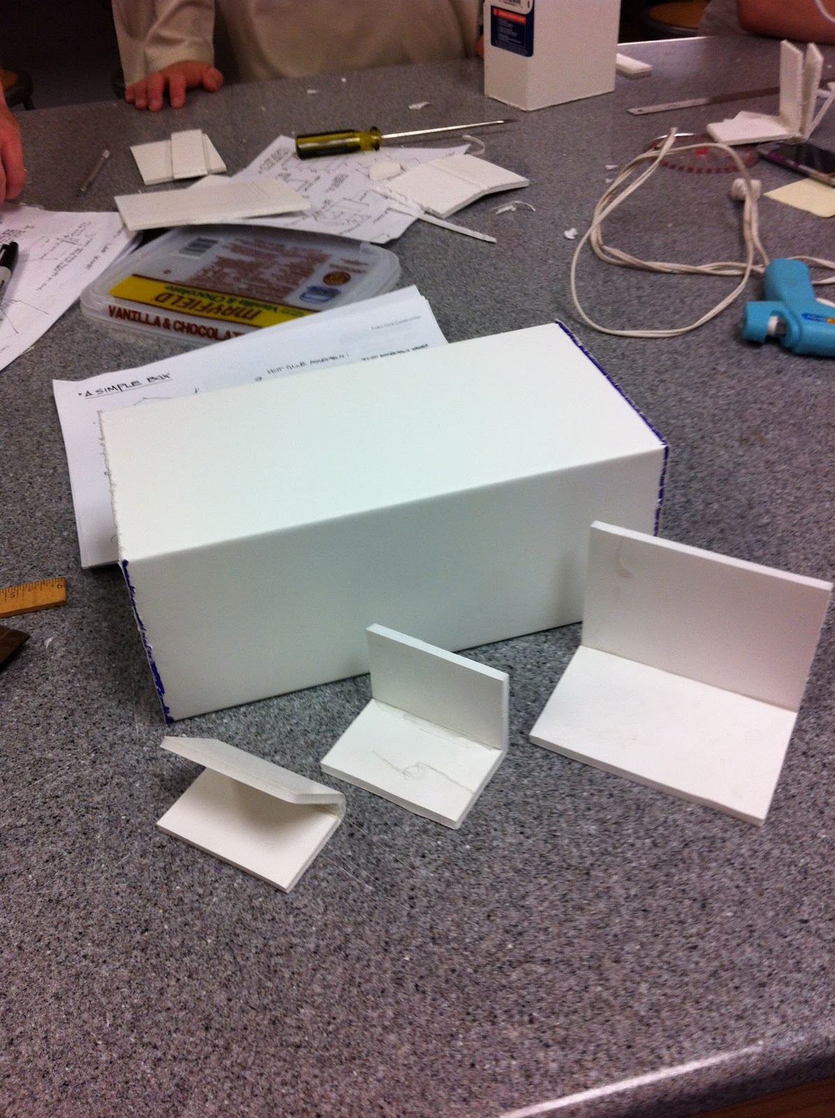 Physical Computing - Berry College - Fall 2012: Lab: Foam Core Construction