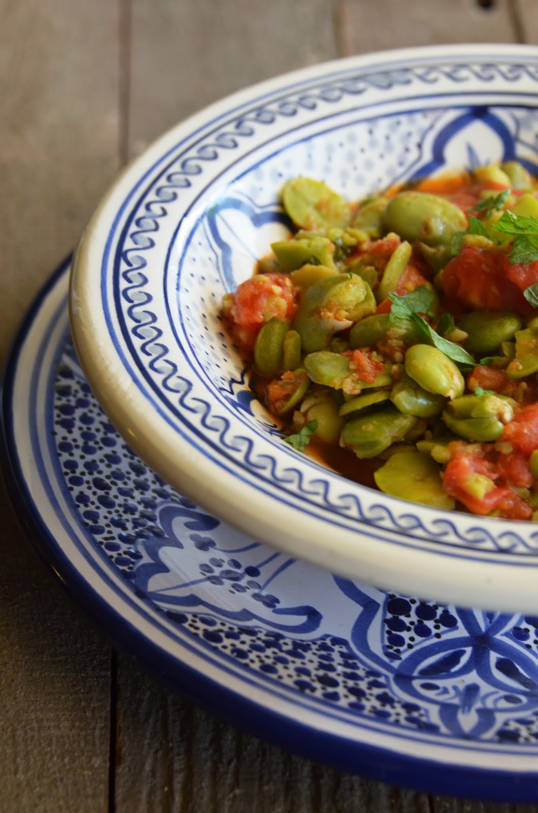Zachwycenia: Ful bi zajt wa tamatim, czyli bób z pomidorami po syryjsku