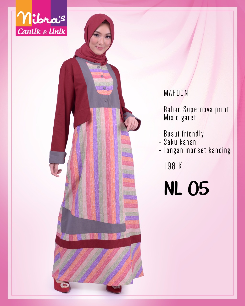 GAMIS TERBARU NIBRAS LIMITED NL 05 MAROON