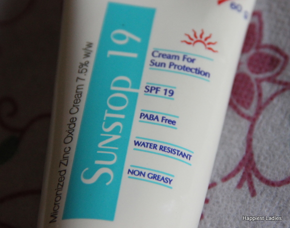 Sunstop 19 – Cream For Sun Protection Review - Happiest Ladies