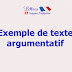 Exemple de texte argumentatif - Lettres et langue française