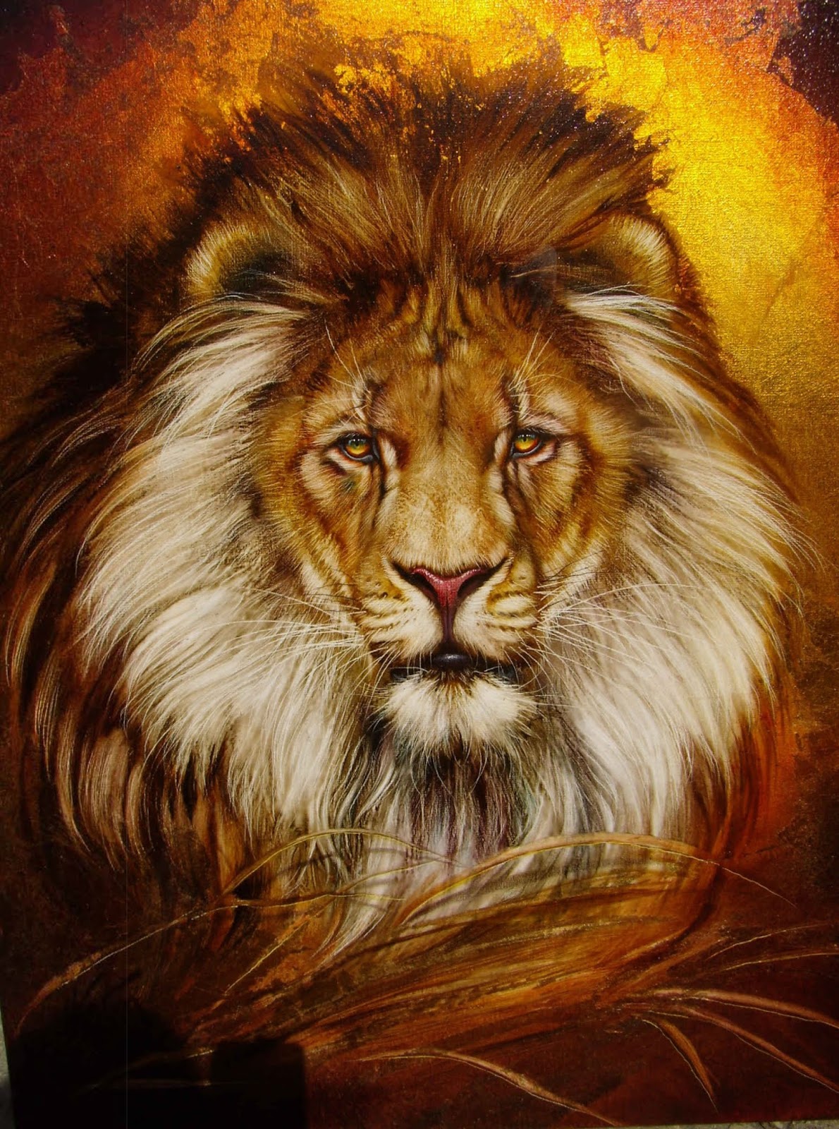 Martin Katon Art Studio: Still Life Native Americans and Lion