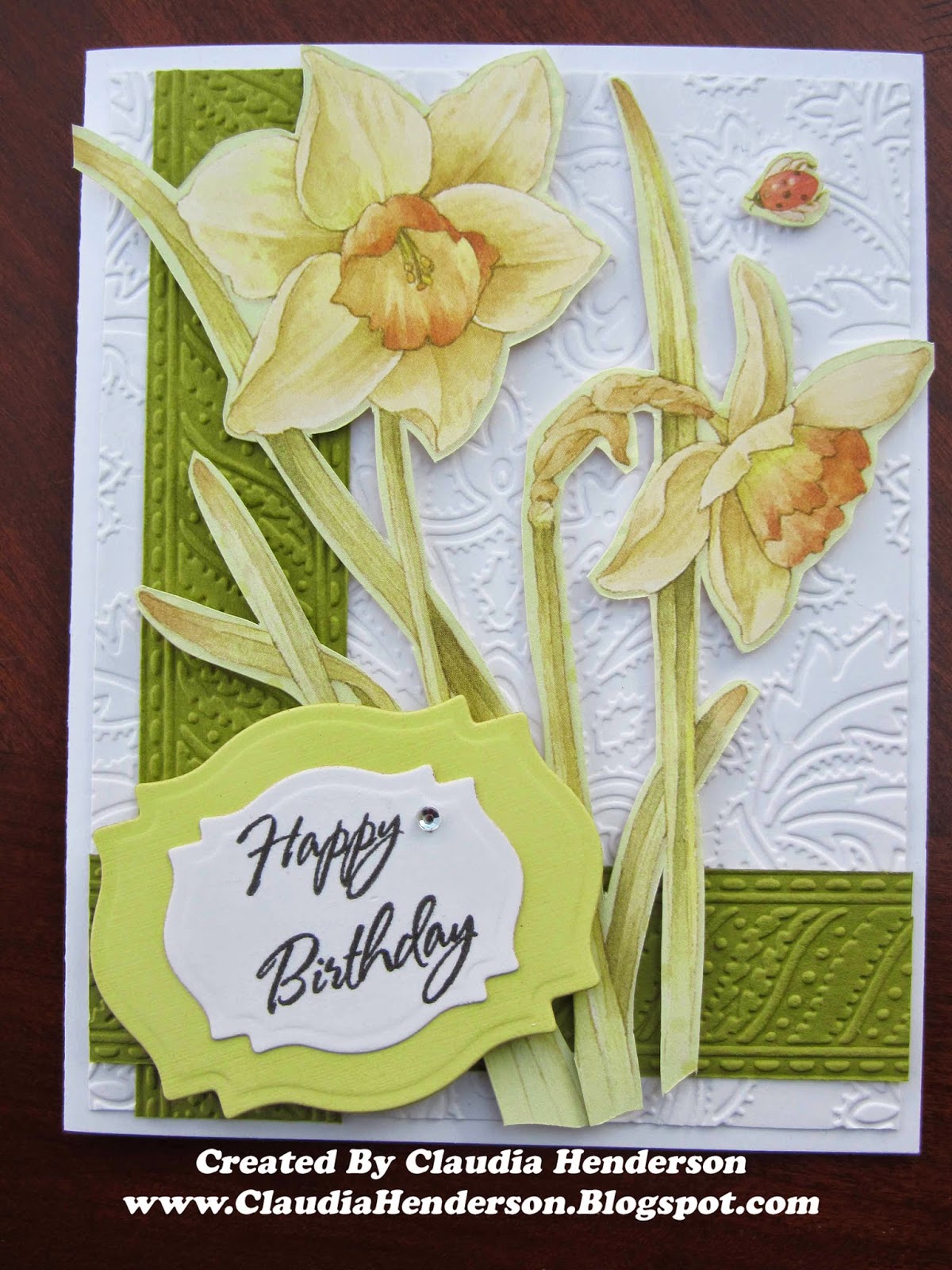 Crafting with a View: Happy Birthday with Daffodil Flowers