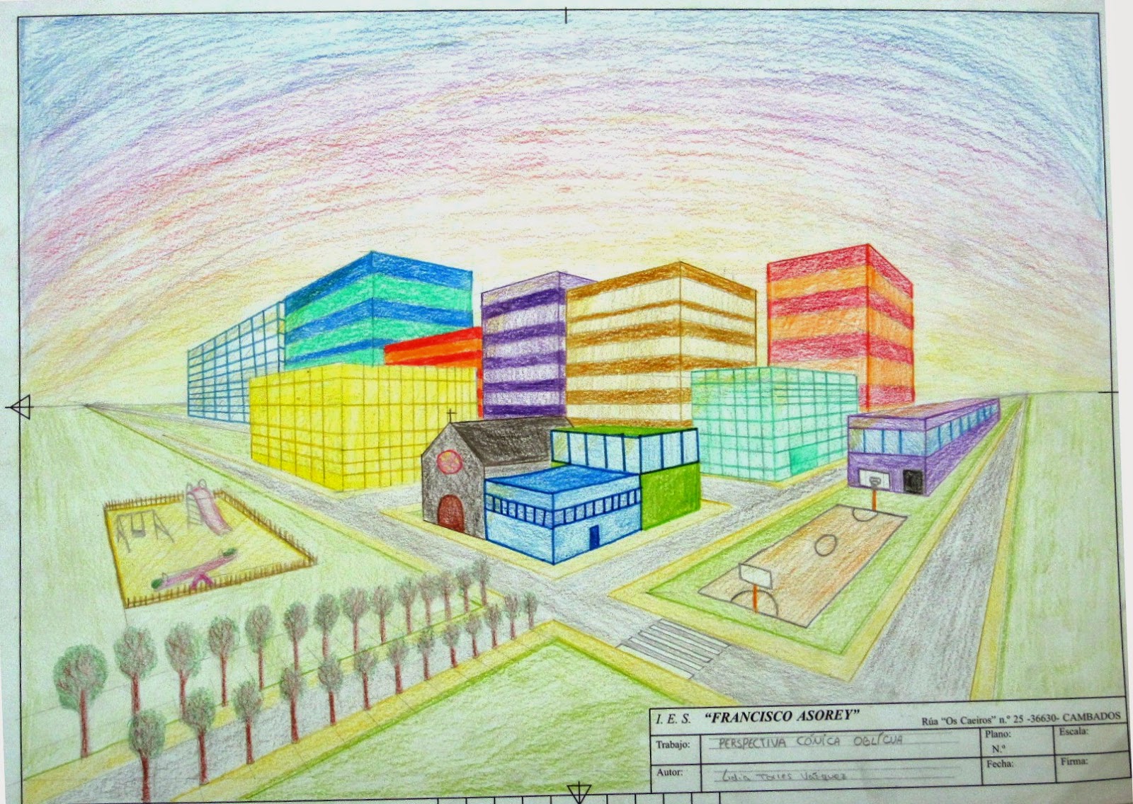 plasticaasorey: PERSPECTIVA CÓNICA OBLICUA (4º ESO)