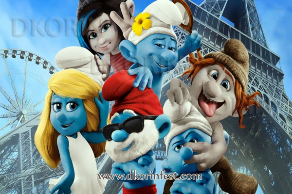 dkorinfest: Os Smurfs - Painel festa infantil banner display toten mdf