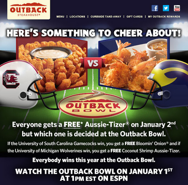 Barbara's Beat: Get a free Aussie-Tizer at Outback on Jan. 2