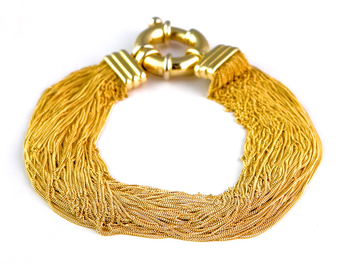 Gold Bracelet: Thick Gold Bracelet
