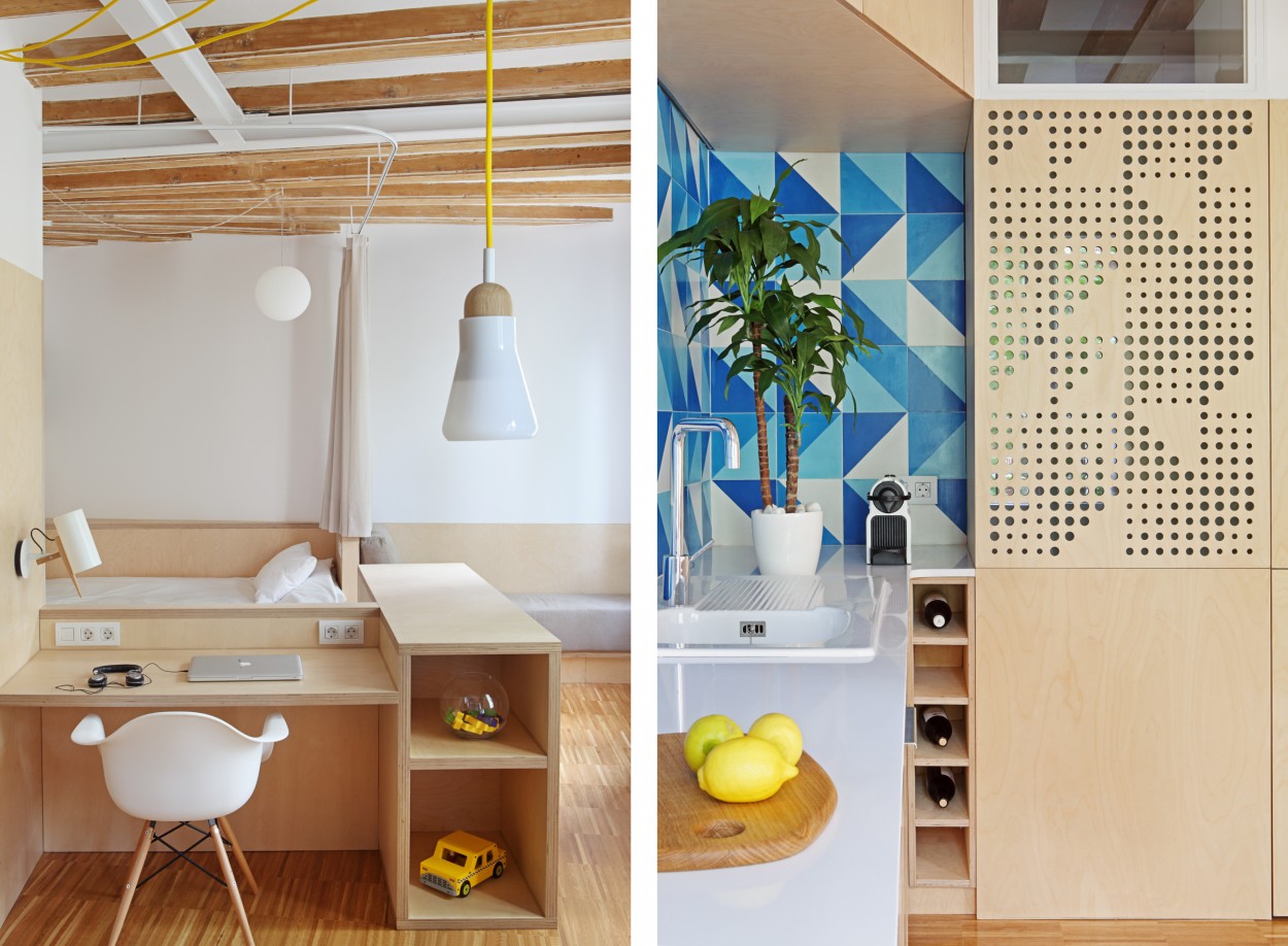 Antes e depois - Reforma de um loft de 60 m2 em Barcelona