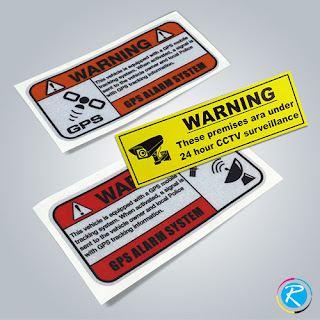For Security Warning Waterproof and Durable Alarm Stickers