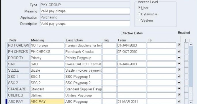 Oracle Certified Applications Specialist - Functional: What is Paygroup ...