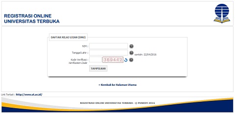 Tips Cara Cek dan Melihat Nilai UT di Website Universitas Terbuka www.ut.ac.id - Singkep Galeri