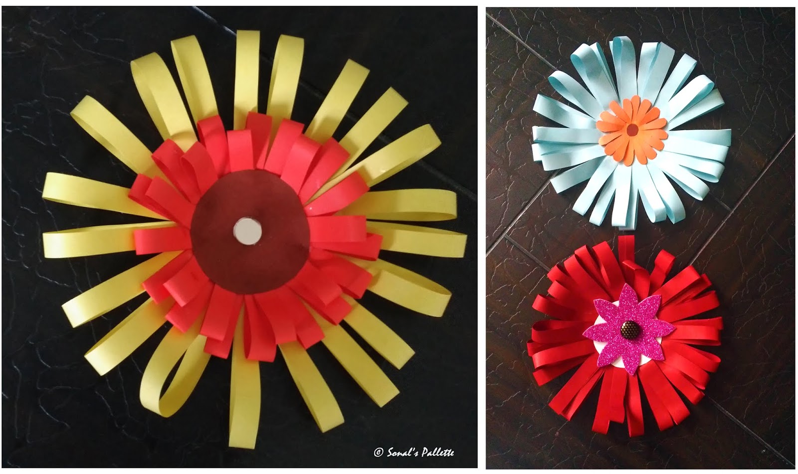 Sonal's Pallette: Paper Strips Flower